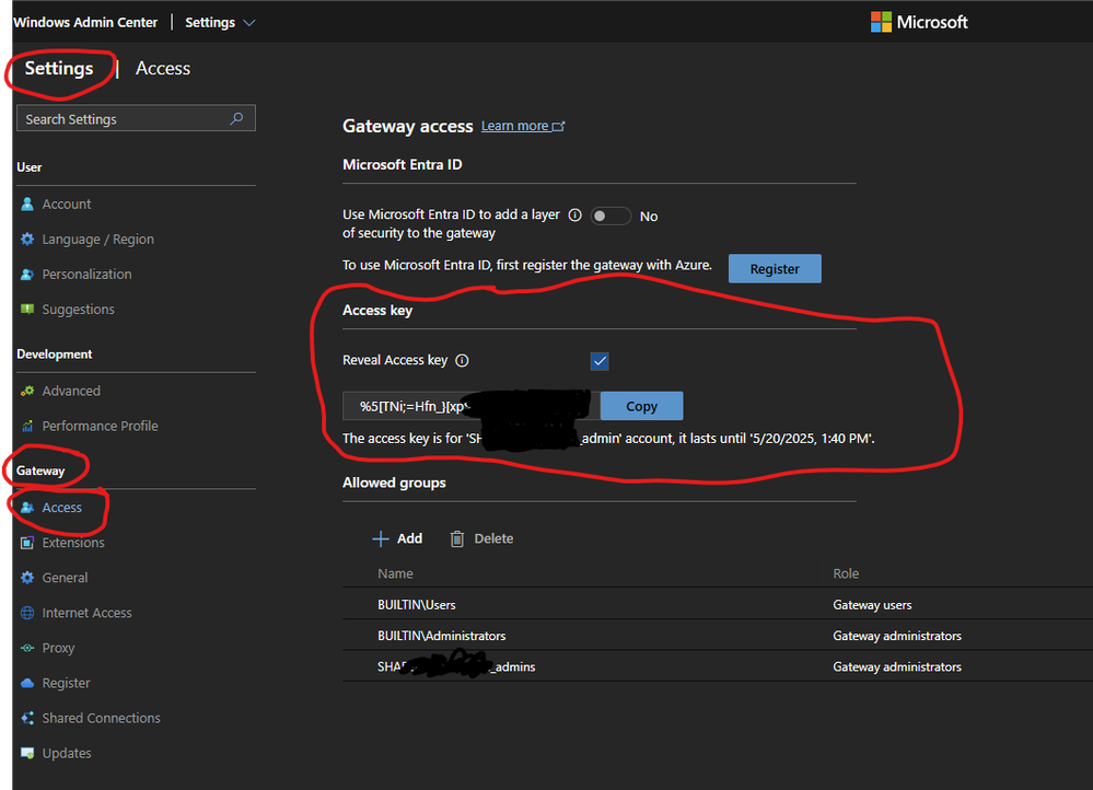 Mandatory AccessKey parameter for Import-WACConnection Powershell cmdlet in 2410 | Microsoft ...