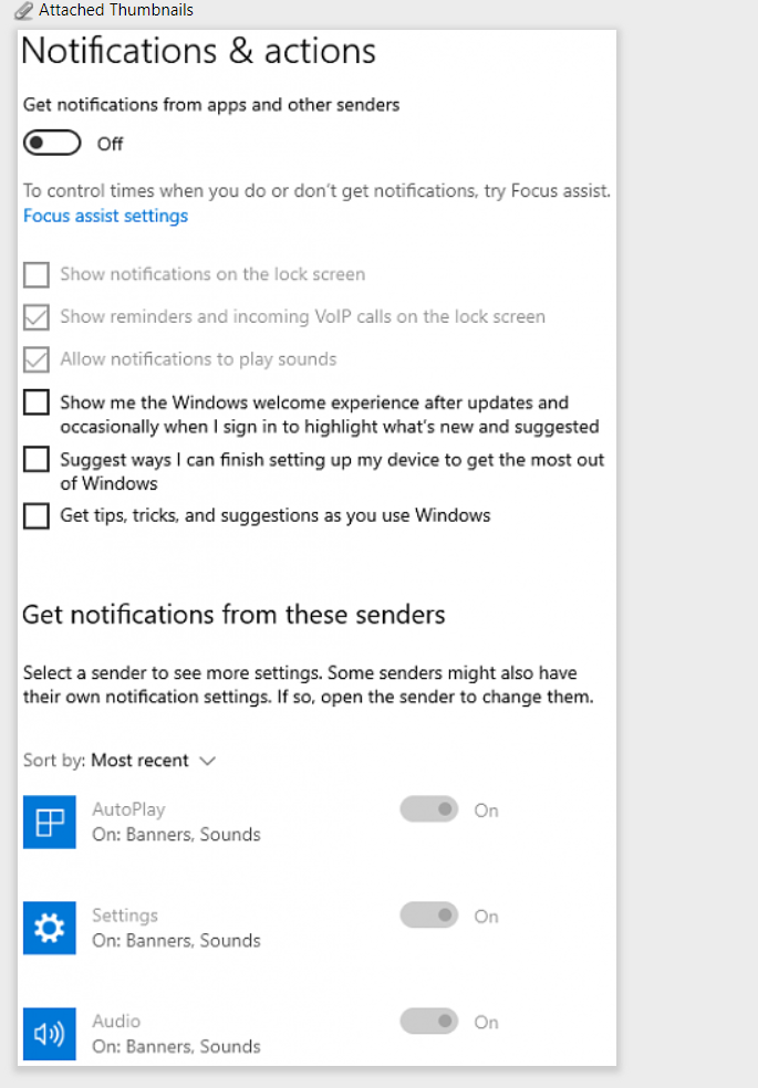 Notification settings greyed out | Microsoft Community Hub