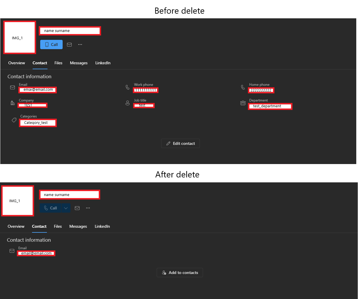 Microsoft Graph API: Outlook Contact NOT Permanently Deleted with ...
