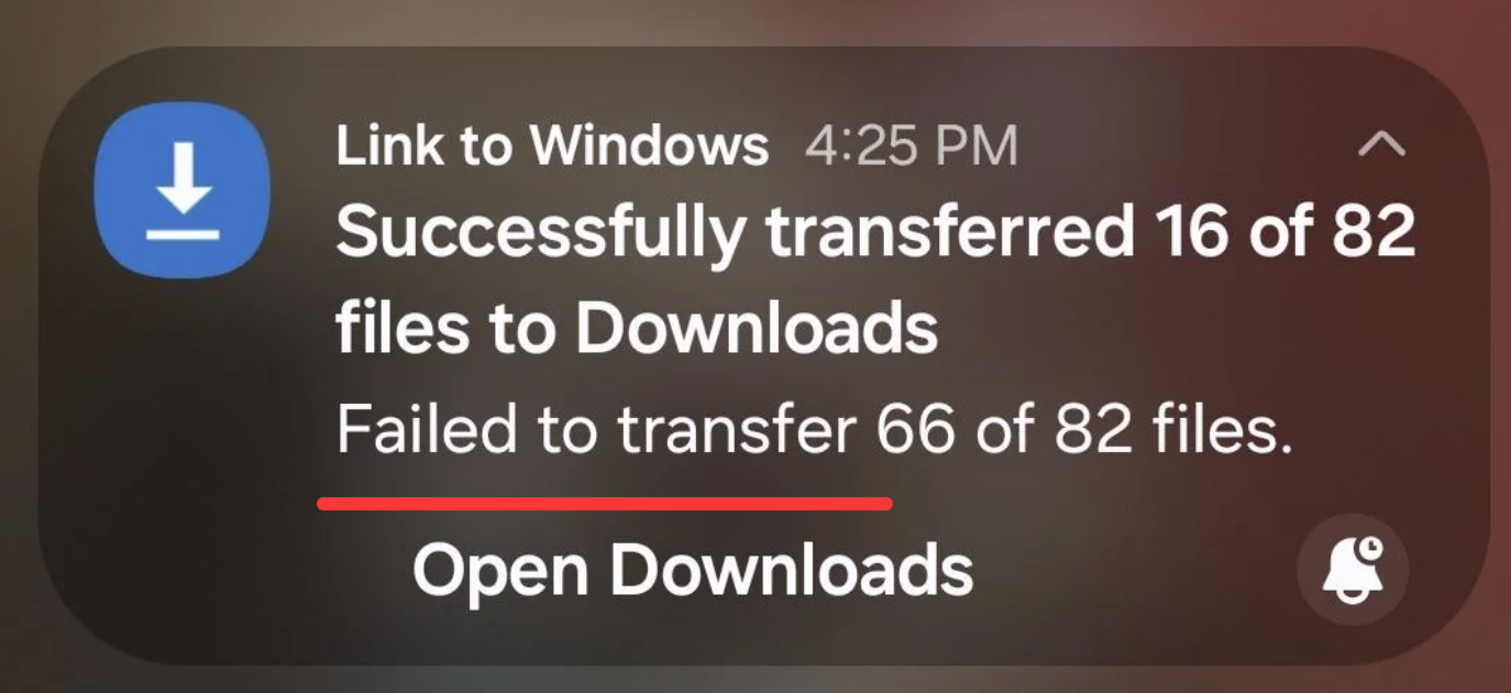 Can't transfer photos from my phone via phone link app | Microsoft ...
