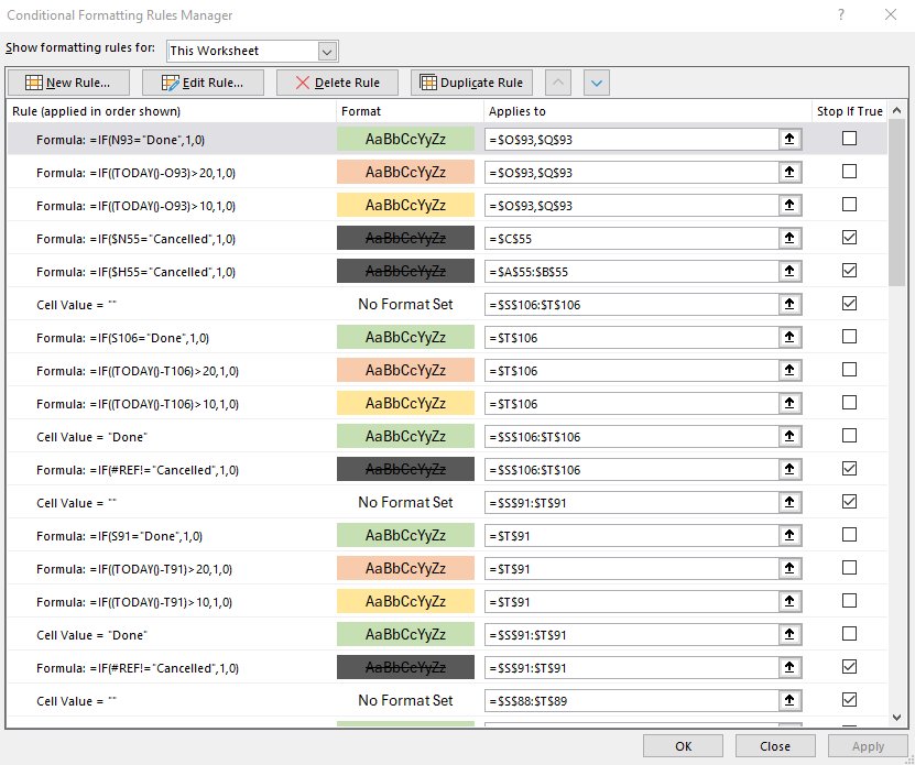 Simplifying Multiple Conditional Formatting Equations | Microsoft Community Hub