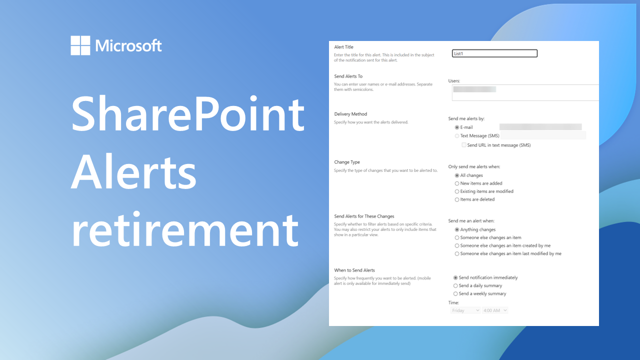 SharePoint Alerts retirement | Microsoft Community Hub