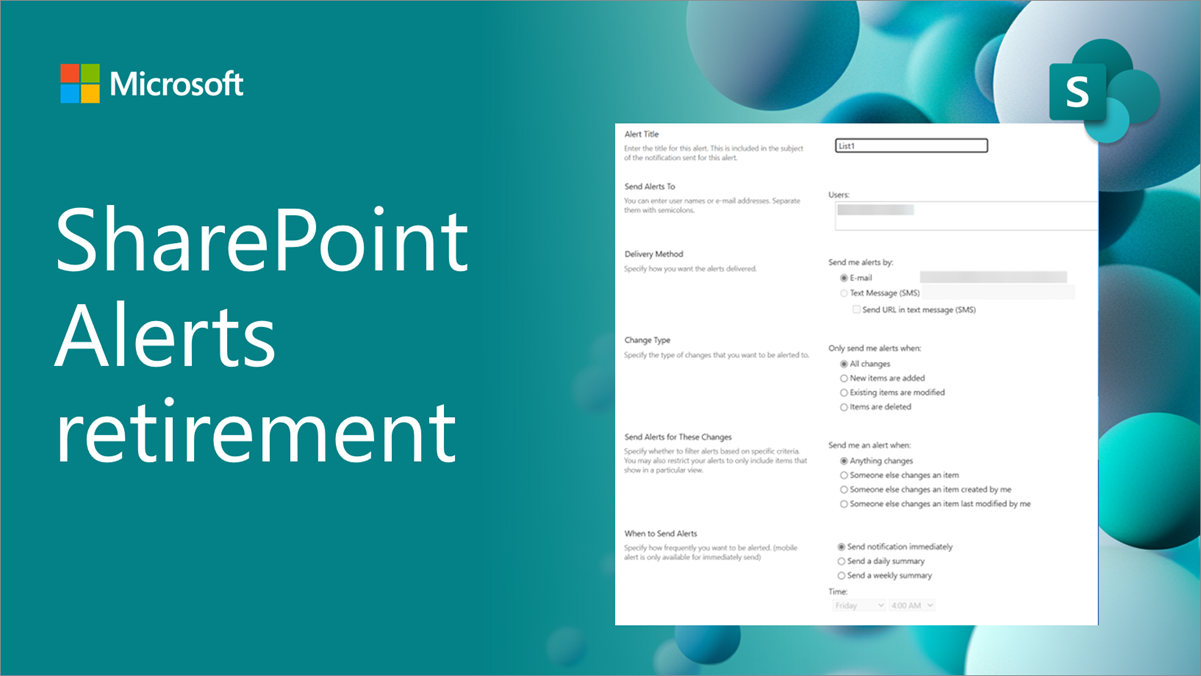SharePoint Alerts retirement | Microsoft Community Hub