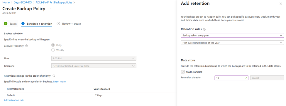 Protect Azure Data Lake Storage With Vaulted Backups Microsoft