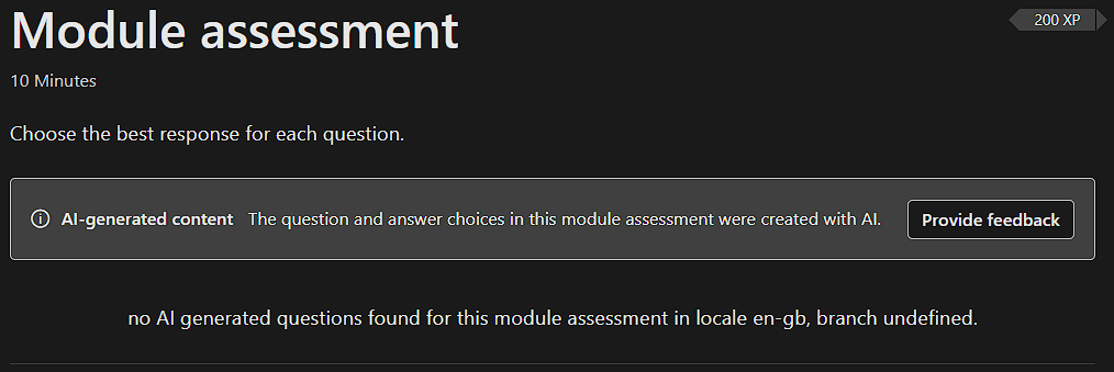Assessment Error Microsoft Community Hub