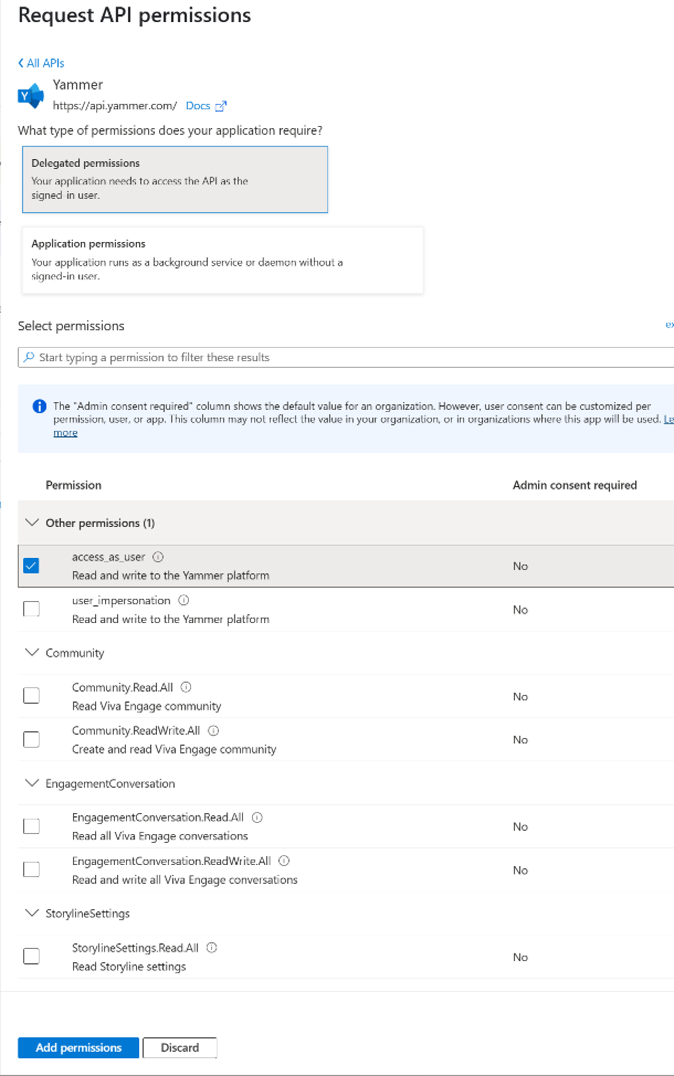 Calling Legacy Viva Engage (Yammer) APIs via an Entra application | Microsoft Community Hub