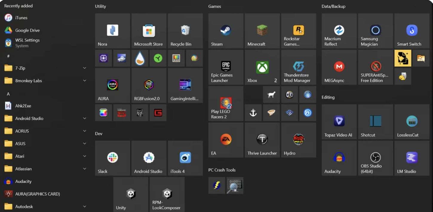 Customer icons for start menu icons for Windows 10? | Microsoft ...