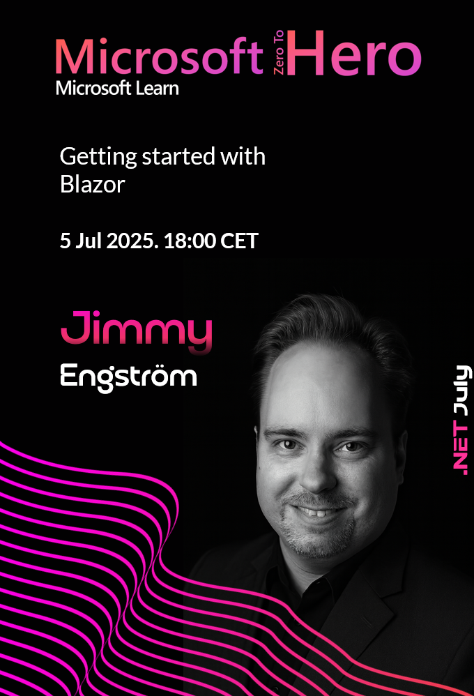Jimmy Engstrom - Getting Started with Blazor | Microsoft Community Hub