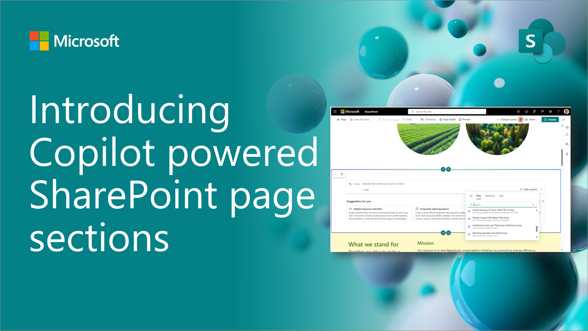 SharePoint Pages: Introducing Sections with AI | Microsoft Community Hub