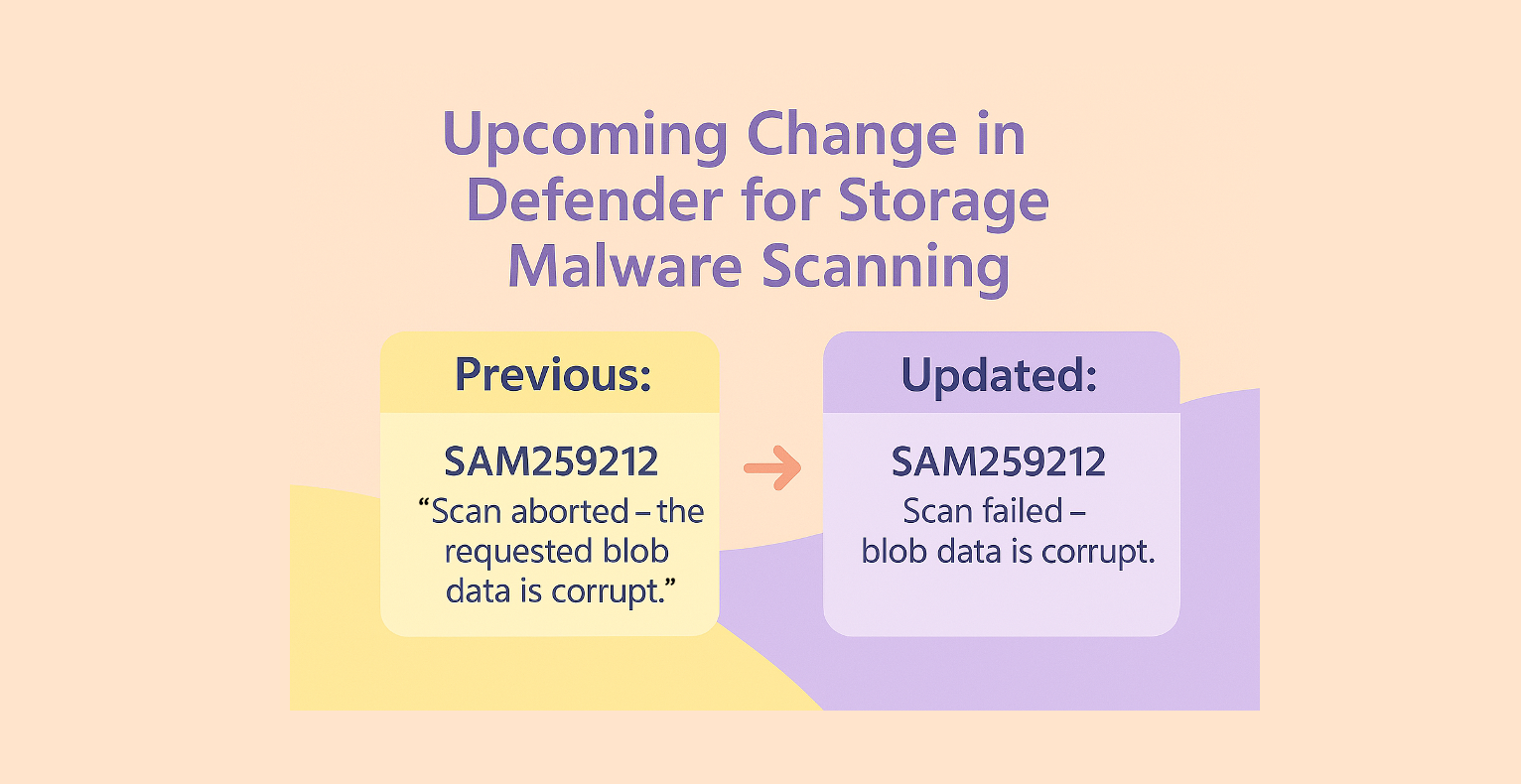 Defender for Storage: Malware Scan Error Message Update | Microsoft ...