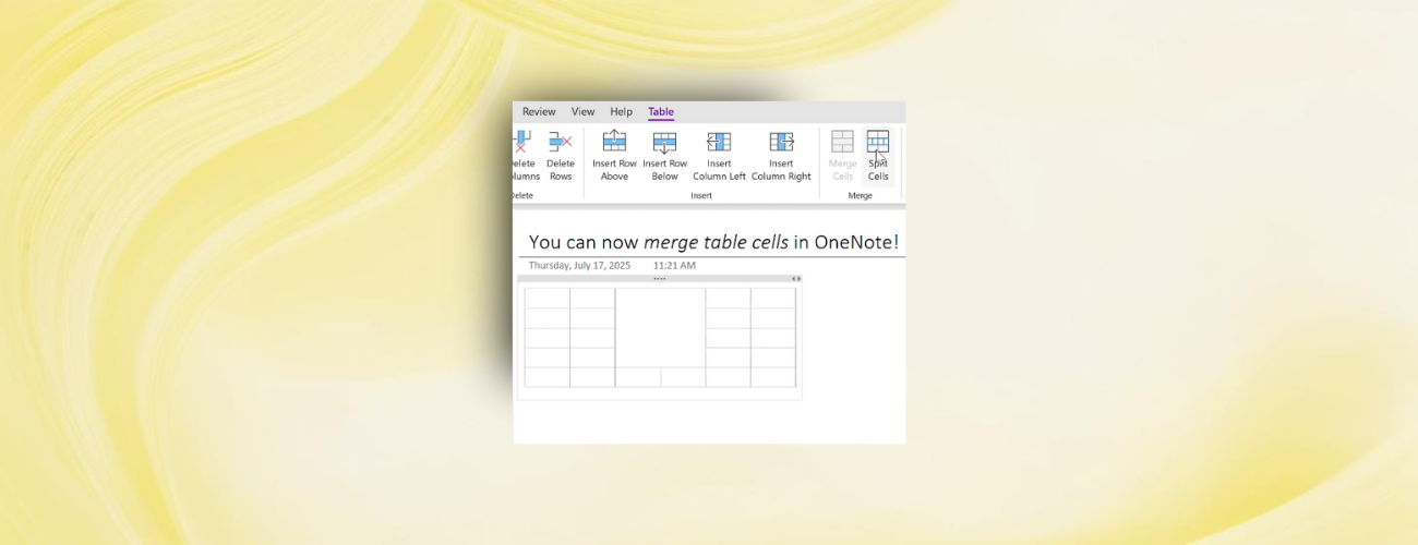 Coming to OneNote: Merge Table Cells and Paste Text Only | Windows 11 Forum