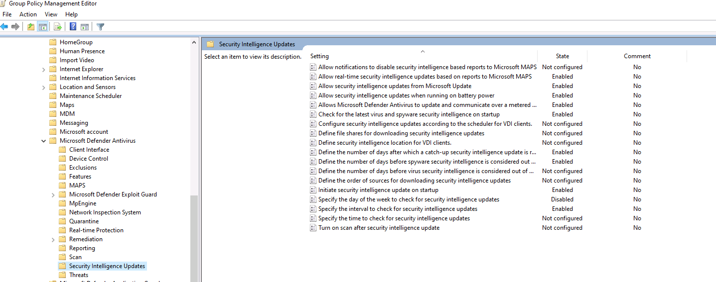 Using Group policy to auto install Security Intelligence Update for ...