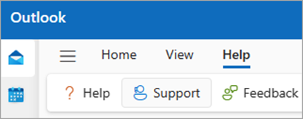 Where is my Support button in Outlook? | Microsoft Community Hub