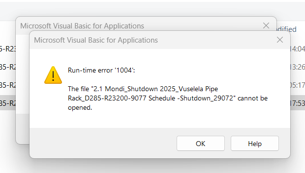 Opening project plan error | Microsoft Community Hub
