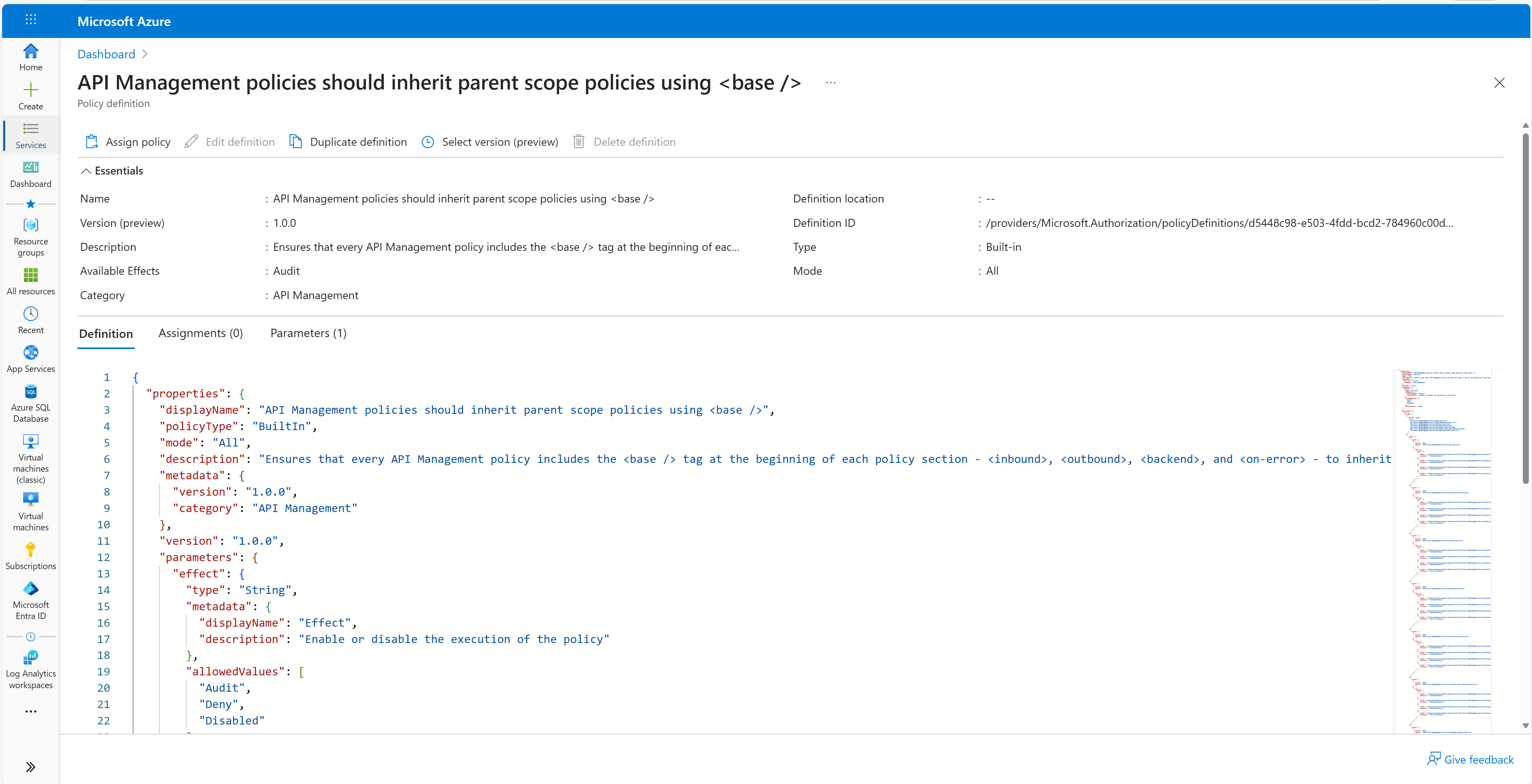 Enforce or Audit Policy Inheritance in API Management | Microsoft ...