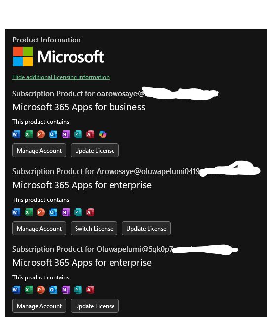 Switch my License in Excel | Microsoft Community Hub