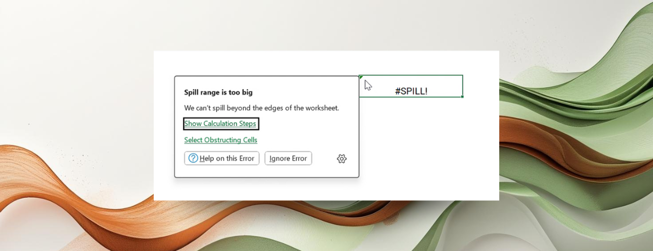 Understand and fix errors with descriptive error cards in Excel