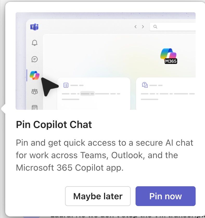 Please tell me how to disable the Pin Copilot message | Microsoft ...
