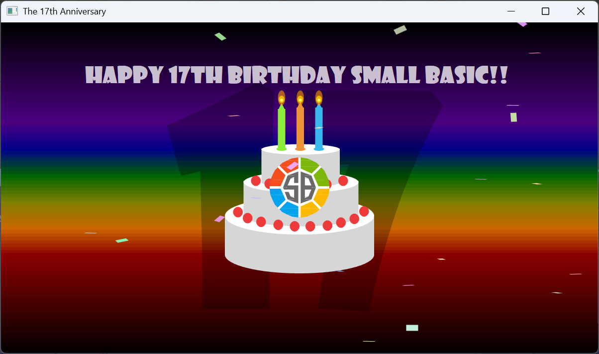 The 17th Anniversary of Small Basic | Microsoft Community Hub