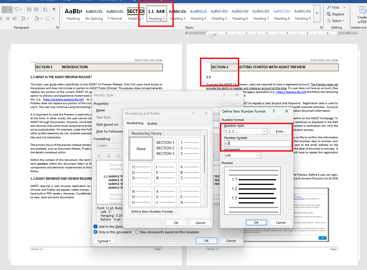 How do I correct heading numbering? | Microsoft Community Hub