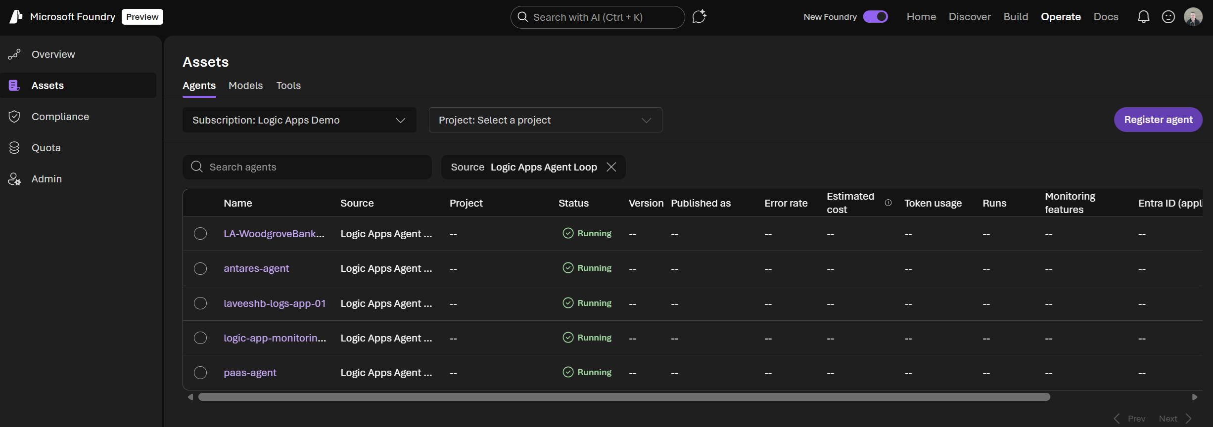 📢 Announcing Foundry Control Plane support for Logic Apps Agent Loop (Preview) | Microsoft ...