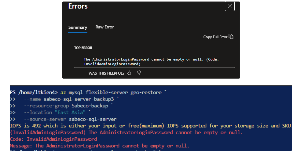Backup and restore the Azure Database for MySQL flexible server | Microsoft Community Hub