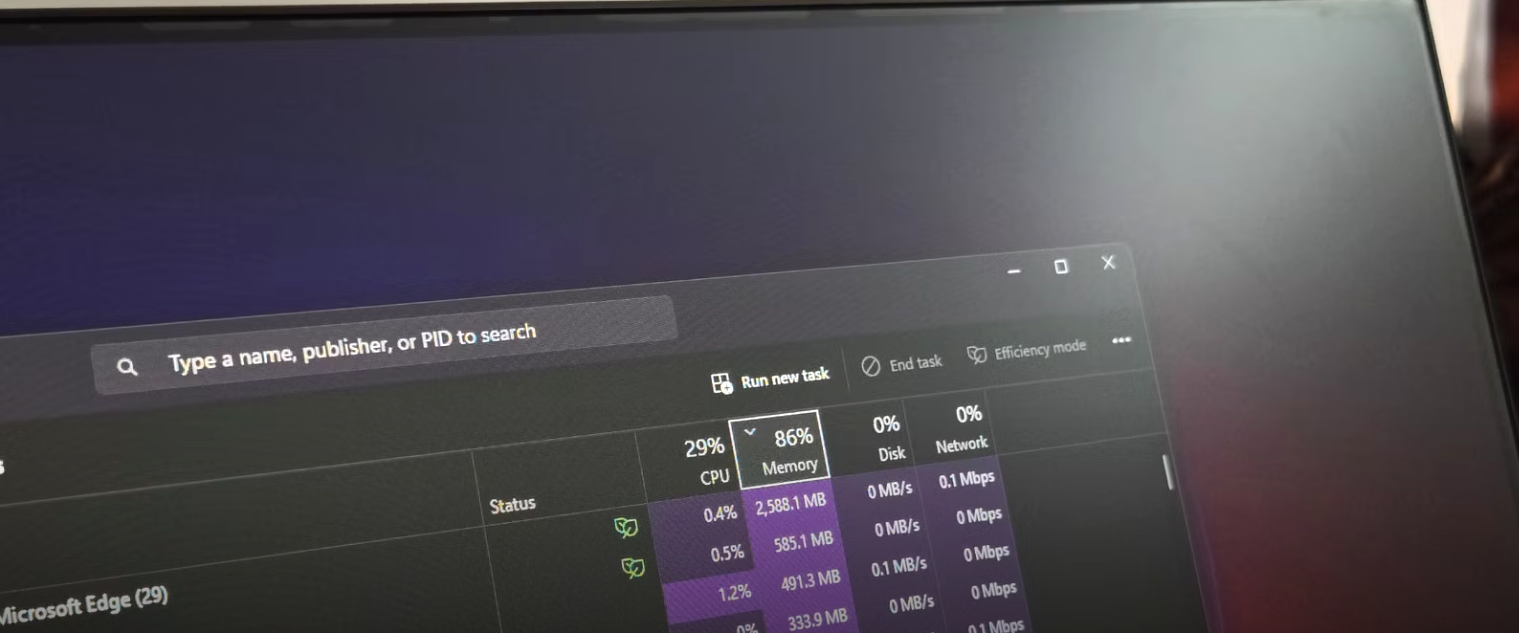Slowness and saturaed Ram following transition to Windows computer ...