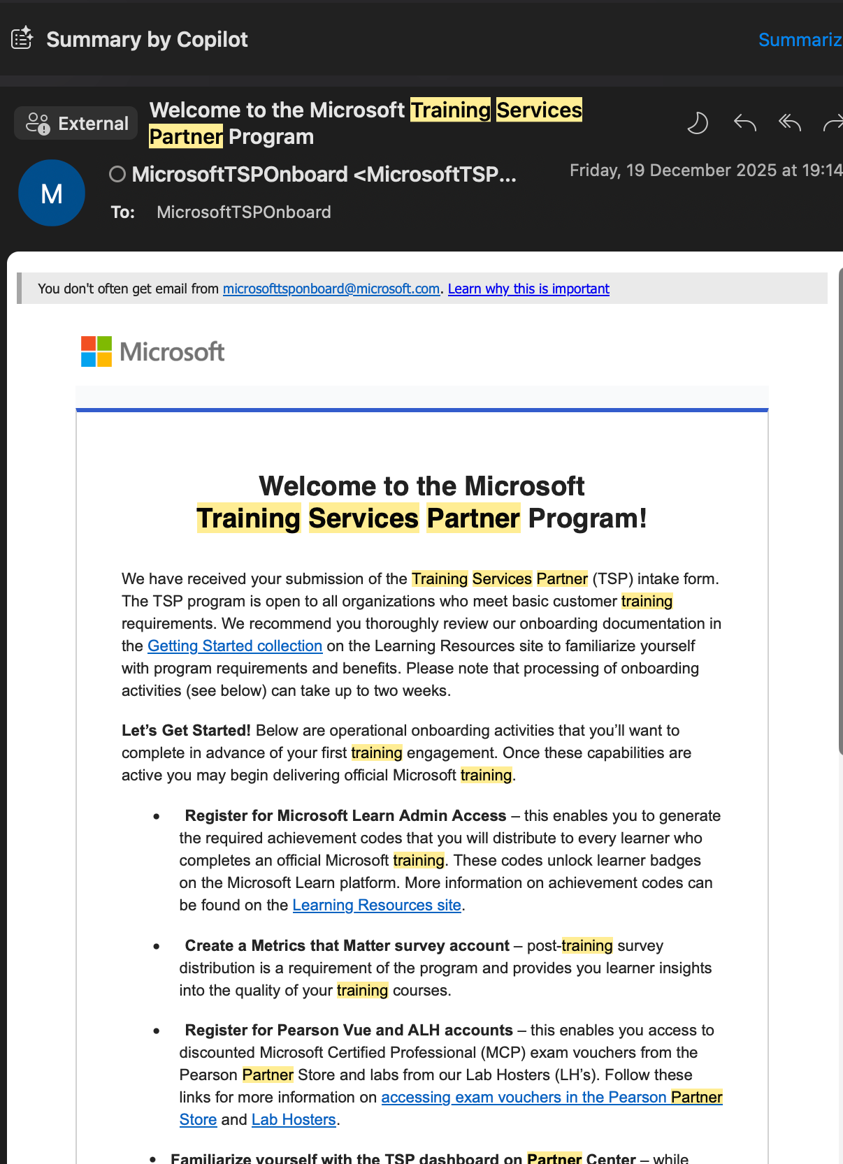 Access Issue to Pearson VUE Store – TSP Status Confirmation Needed ...