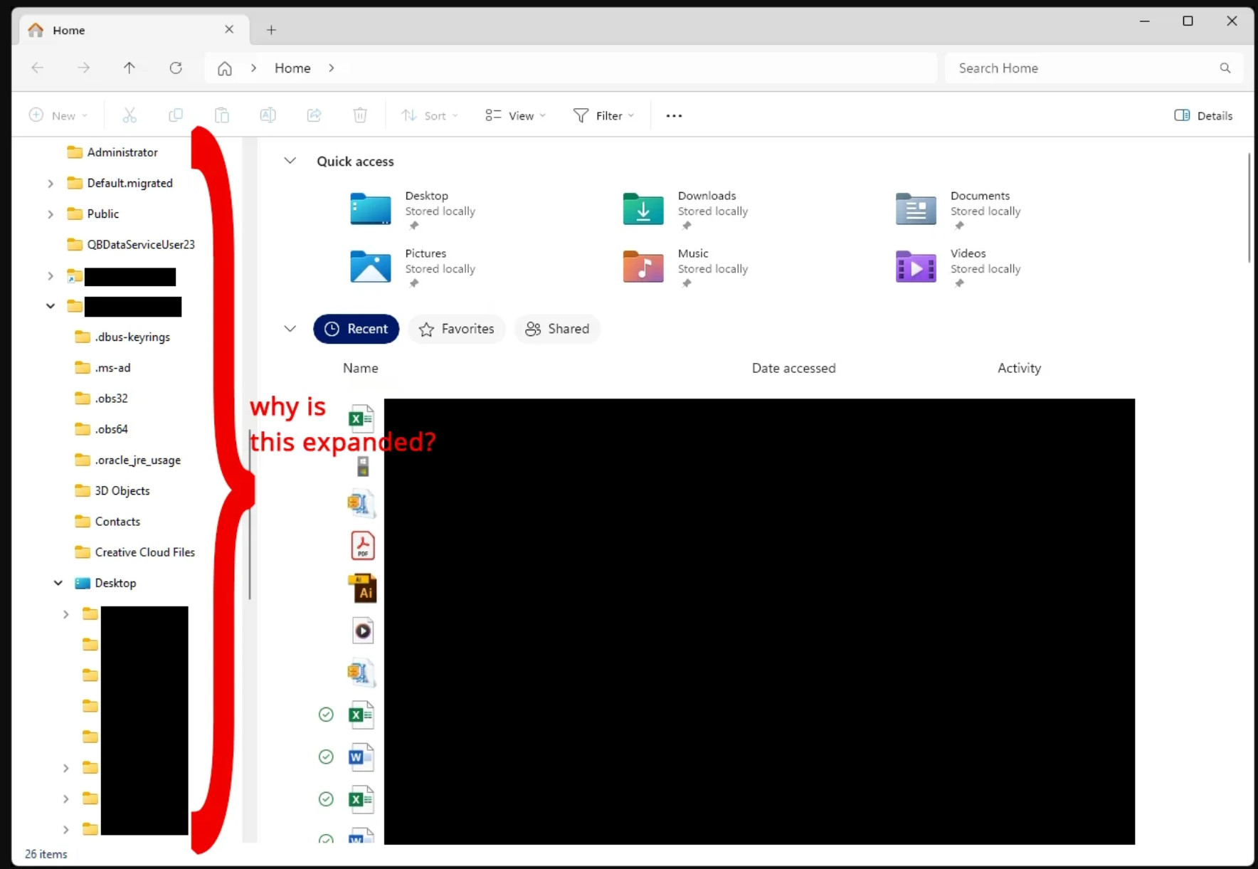 Windows 11 File Explorer opens with user folder expanded in navigation ...