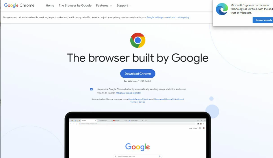With Microsoft Edge too much advertising with Google... | Microsoft ...