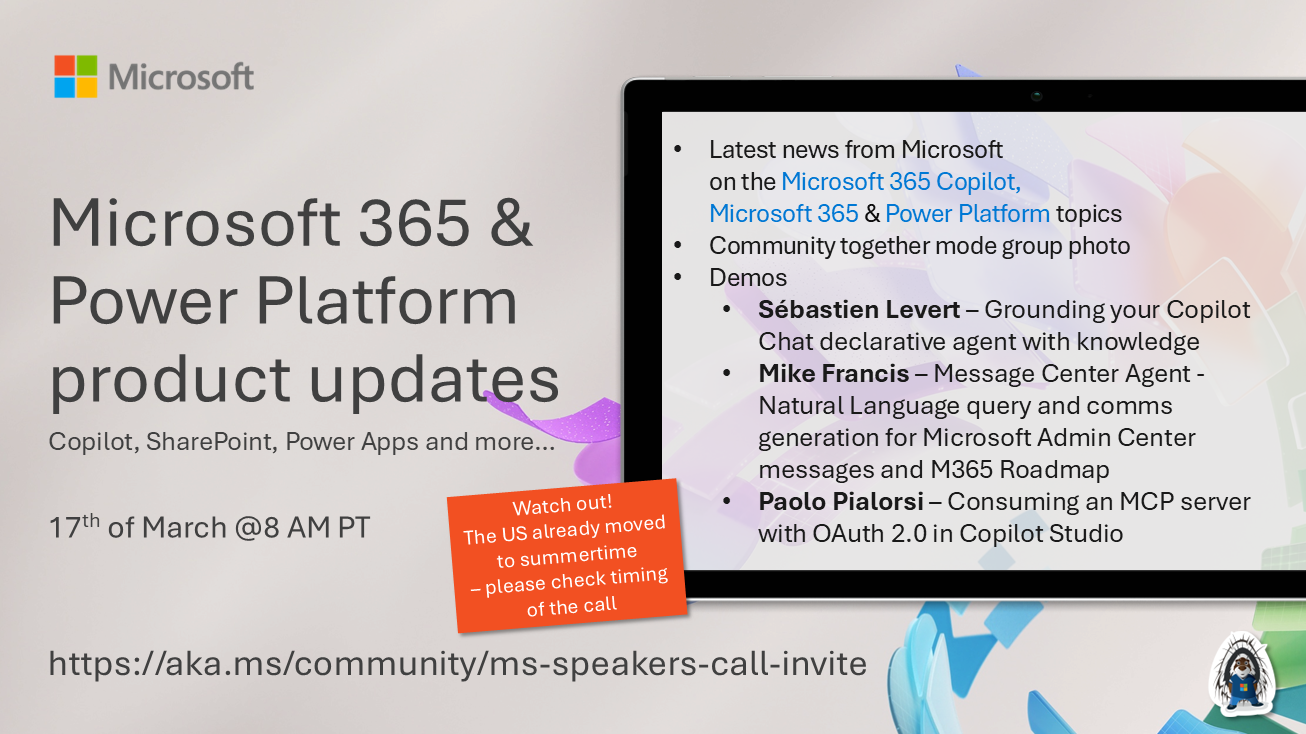 Microsoft 365 & Power Platform product updates call | Microsoft ...
