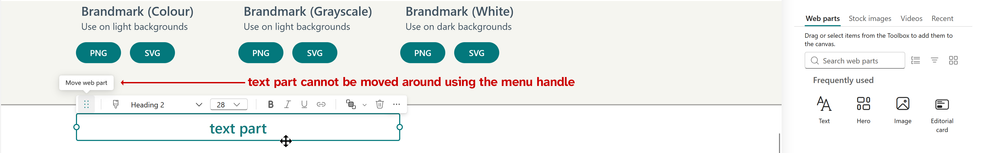 Cannot drag or move any web part around once placed inside a 'flexible ...