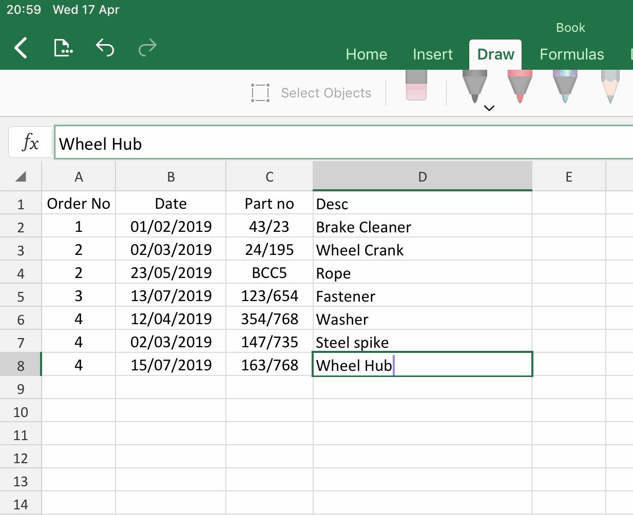 Auto populate cells from a list but has multiple orders with 1 order no ...
