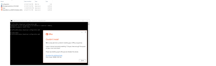 Error codes in the Office Deployment Tool | Microsoft Community Hub