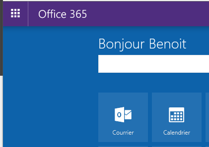 Office 365 home page / main menu background color always blue ...