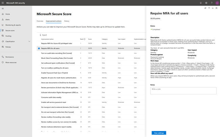 A new home and an all-new look for Microsoft Secure Score | Microsoft ...