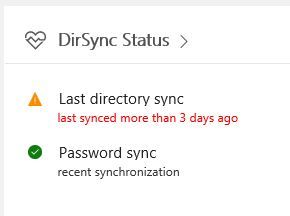 DirSync Status's Last Directory Sync | Microsoft Community Hub