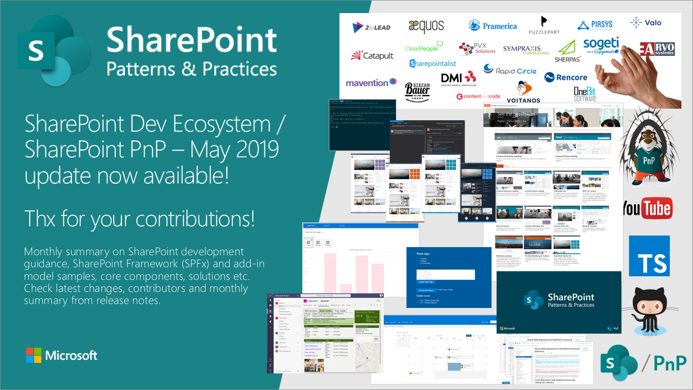 SharePoint Dev Ecosystem / SharePoint PnP - May 2019 update now available | Microsoft Community Hub