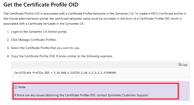 Support Tip: Configuring a Symantec PKI certificate template for Intune PKCS deployment ...