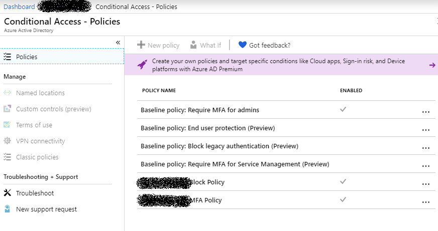 Unable to modify Conditional Access Policies | Microsoft Community Hub
