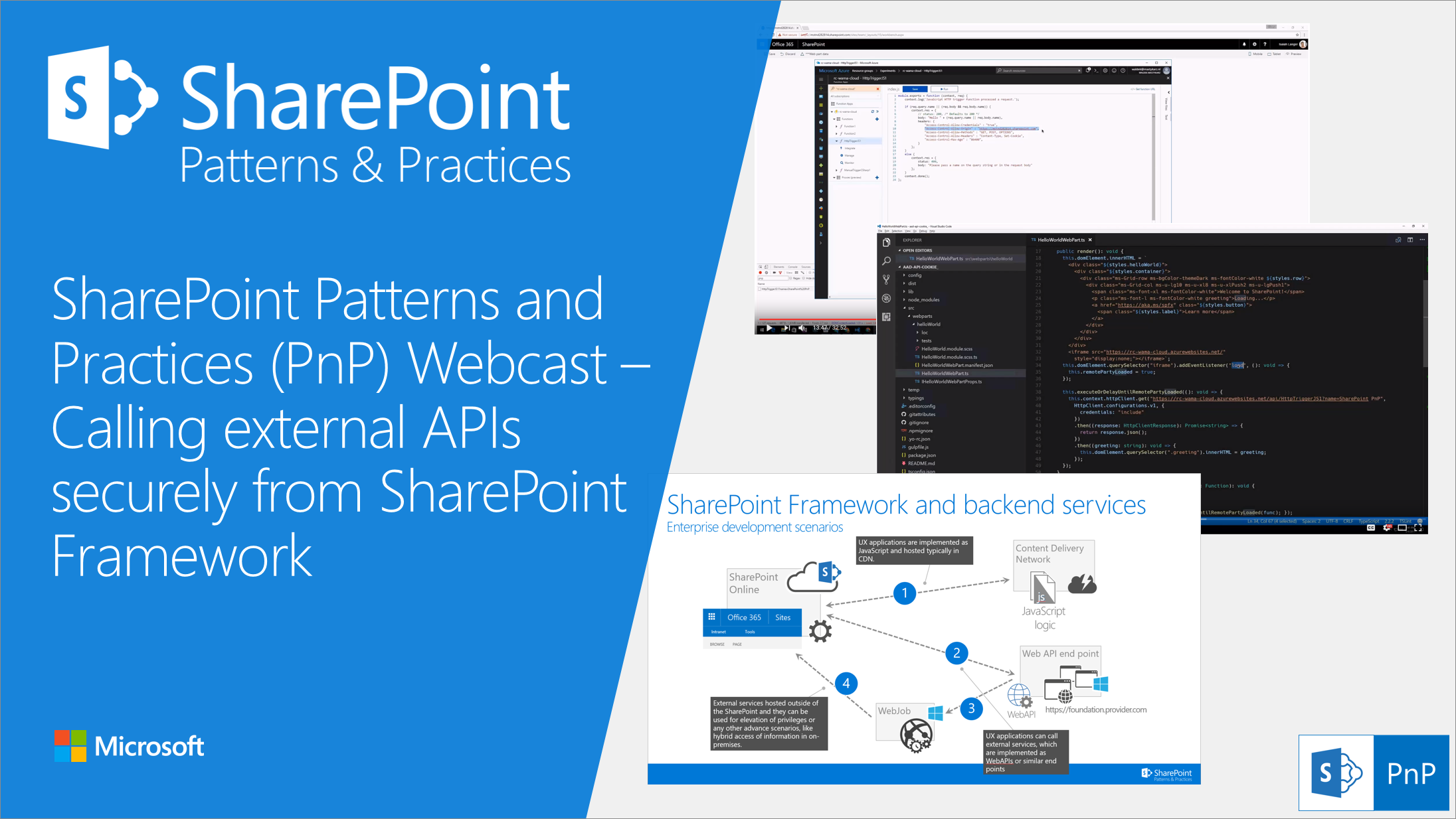 SharePoint PnP Webcast - Calling external APIs securely from SharePoint Framework | Microsoft ...