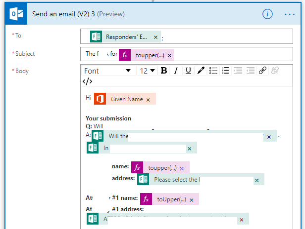 Attach Microsoft Forms response in email | Microsoft Community Hub