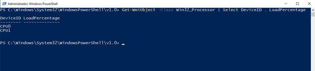 CPU Load Percentage PowerShell Windows Server 2019 | Microsoft ...