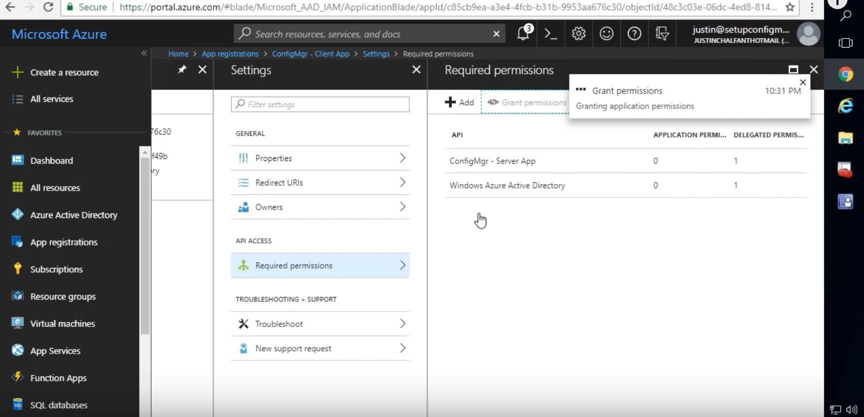 Grant Permissions to Configuration Manager Server and Client Apps for ...