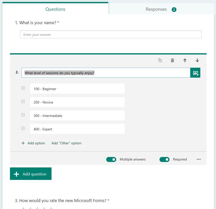 Microsoft Forms Preview for Office 365 Business tenants - First ...