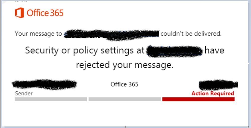 your message couldn't be delivered | Microsoft Community Hub