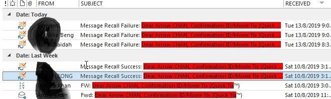 message recall failure | Microsoft Community Hub