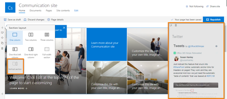 Vertical Sections on SharePoint pages | Microsoft Community Hub