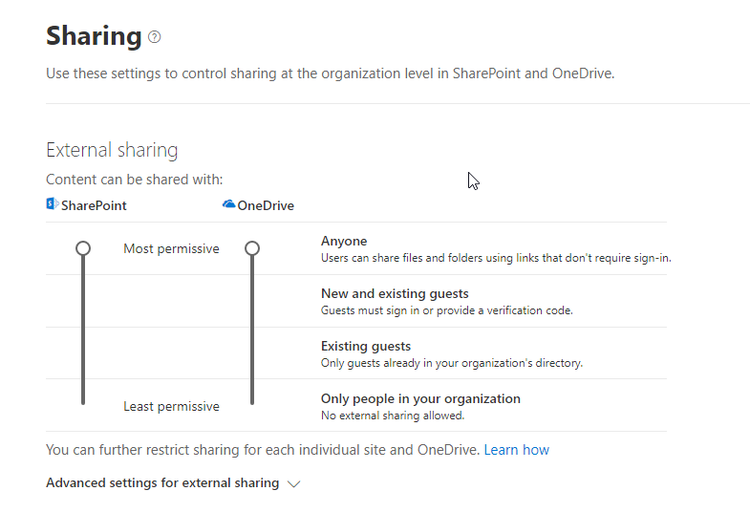 Share with anyone with the link setting is grey out, why? | Microsoft ...