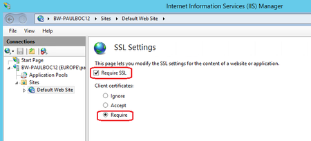 The complete list of changes to make to activate Client Certificate Mapping on IIS using Active ...